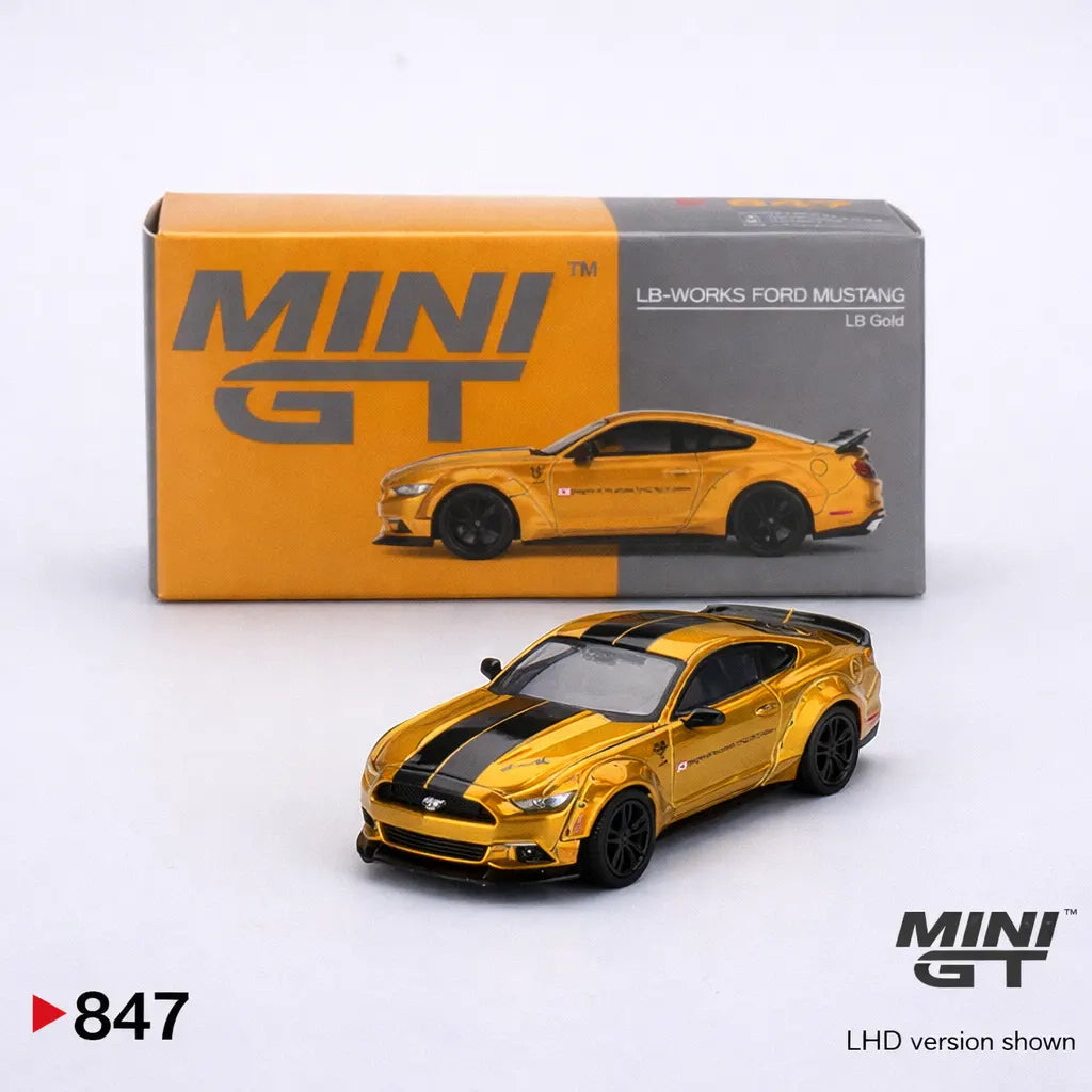 LB-WORKS Ford Mustang – LB Gold- Limited Edition - 847 - Mini GT – Jowin